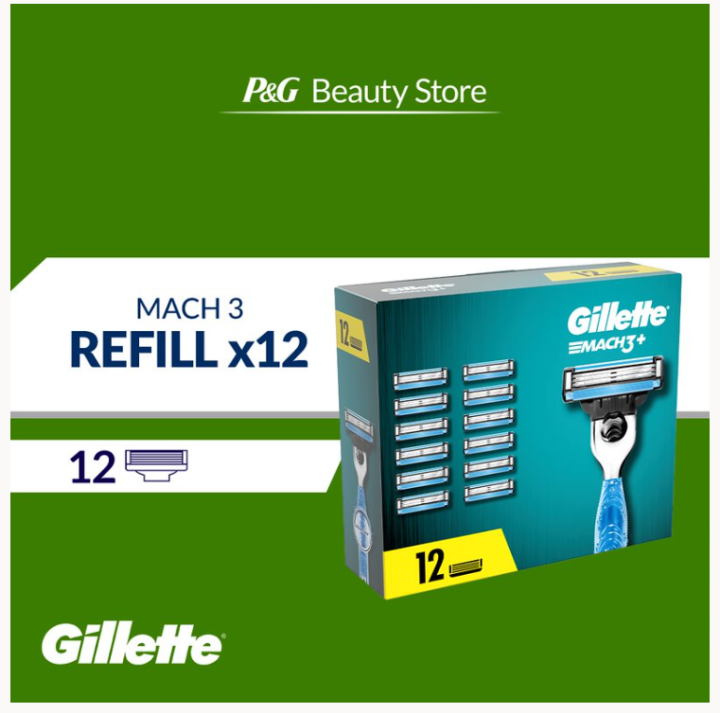 Gillette Mach Razor 3+ Cartridge 12s | Lazada PH