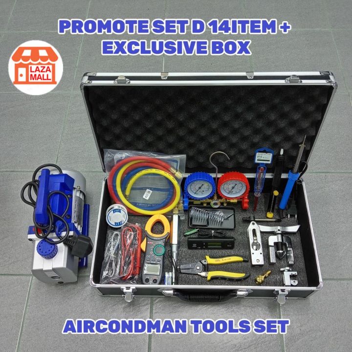 FULL SET AIRCOND MAN REPAIR TOOLS 14 ITEM START AIRCONDMAN NEW WORKER ...