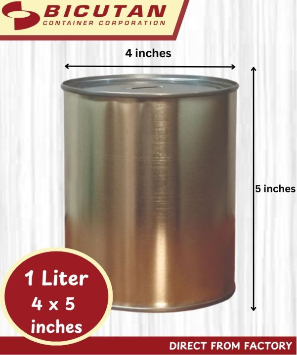 1 Liter Plain Coin Bank / Alkansya Ipon Challenge Plain Tin Cans ...