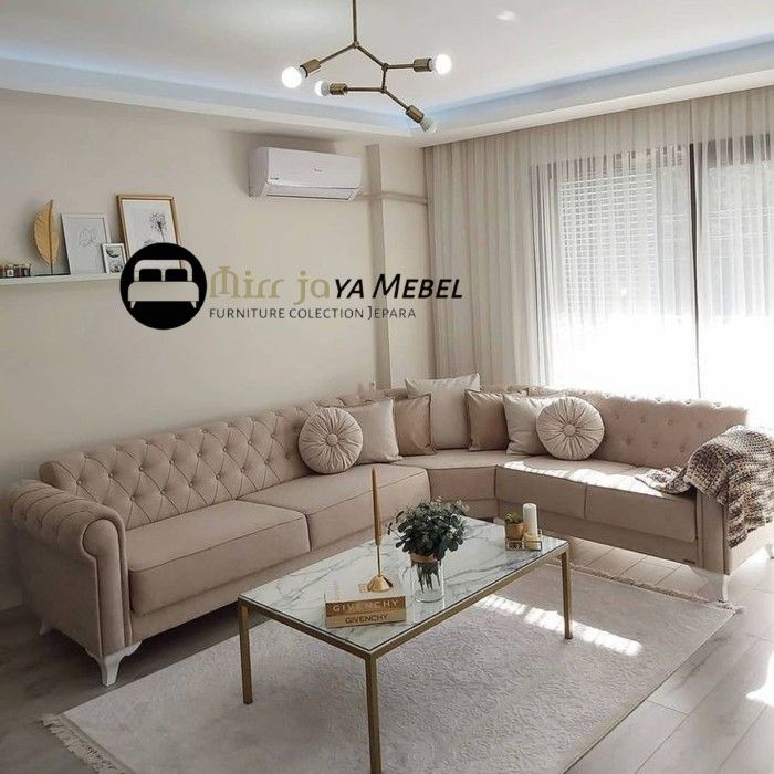 sofa letter L/sofa ruang tamu new model minimalis high quality produk ...