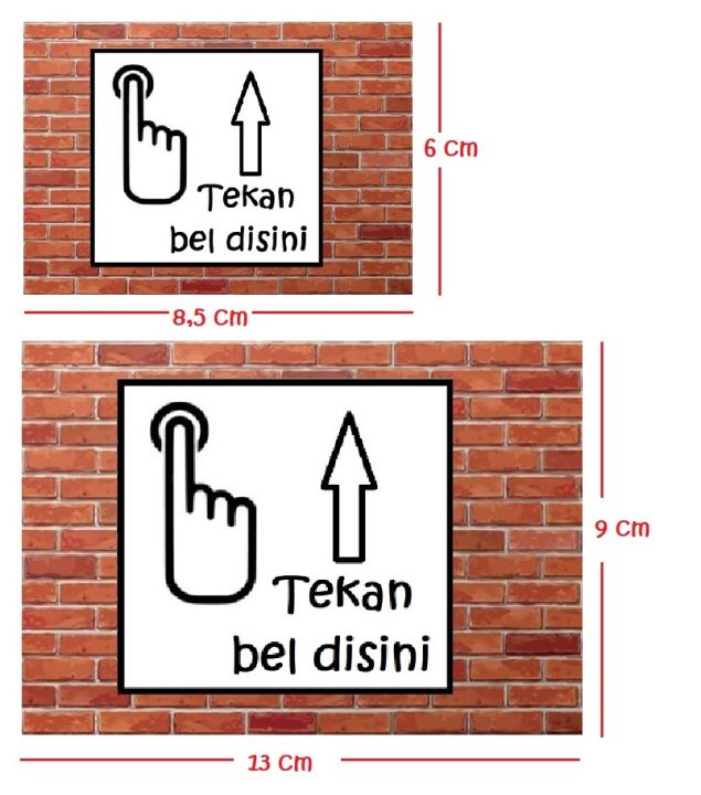 Sticker Stiker tekan bel disini doorbell door bell pintu rumah bahan ...