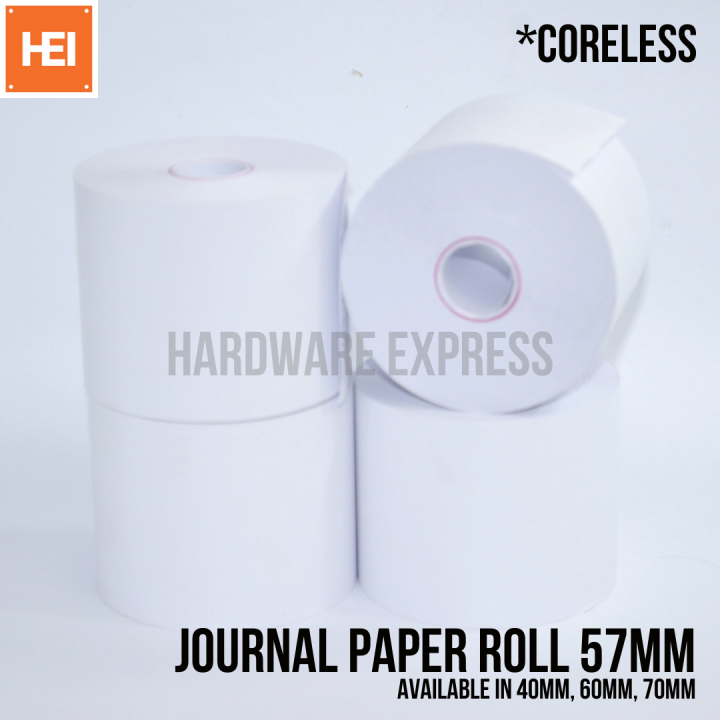 POS 1ply Journal Paper 57 X 40MM 60MM 70MM (Non-thermal / CORELESS ...