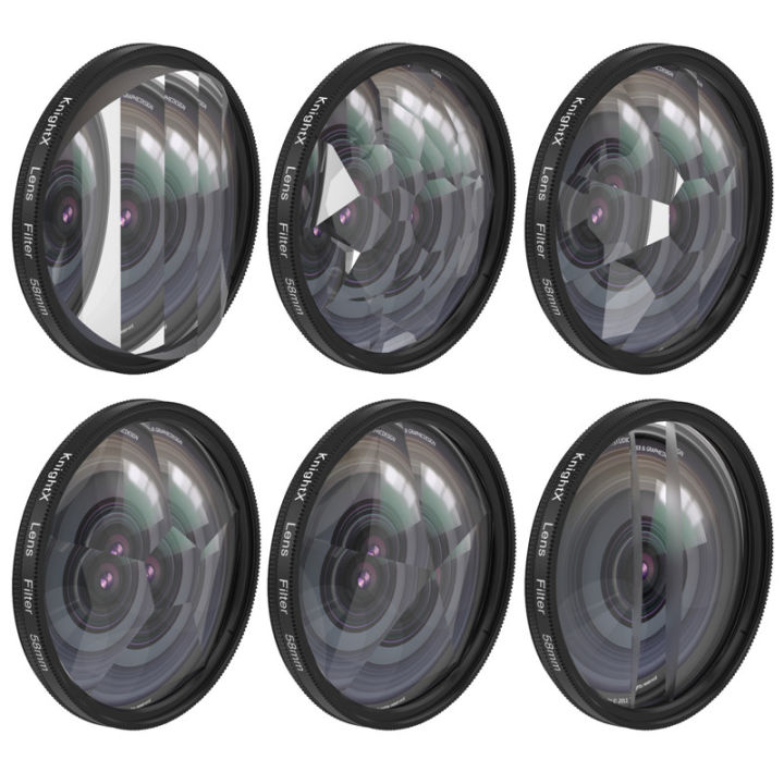KnightX 49mm-77mm Prism Lens Filter Kaleidoscope FX Split Diopter ...