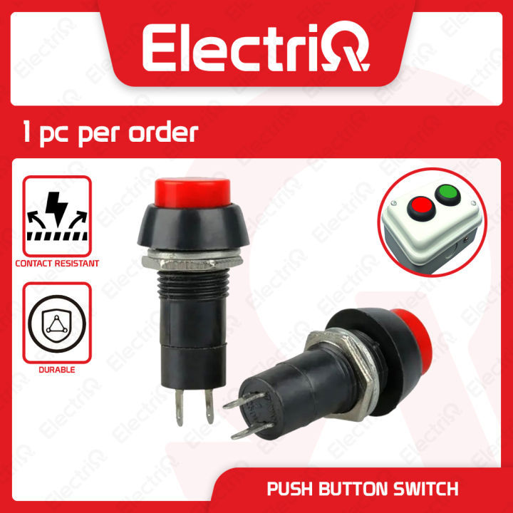 Electriq 1pc Push Button Switch 2 Pin On / Off Round | Lazada PH