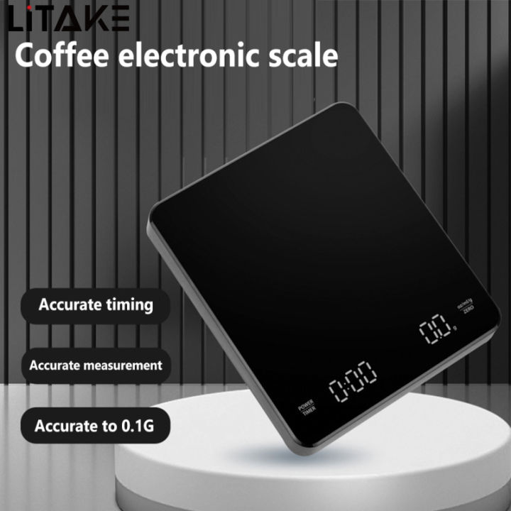 Kitchen Digital Coffee Scales With Timer Anti Slip Led Screen Design ...