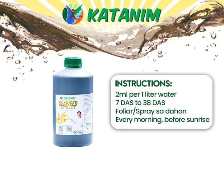 Katanim Seaweed Extract 500ml | Organic Foliar for Lettuce and Other ...