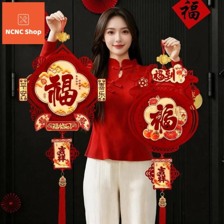 NCNC พร จี้ปีใหม่จีน แบบจีน ทำด้วยมือ ของใช้สำหรับเทศกาลฤดูใบไม้ผลิ ...