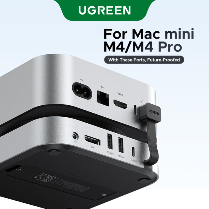 UGREEN Mac mini M4 Dock and Stand DP Hub for Mac mini M4 and M4 Pro 2024 with M.2 NVMe SSD ...