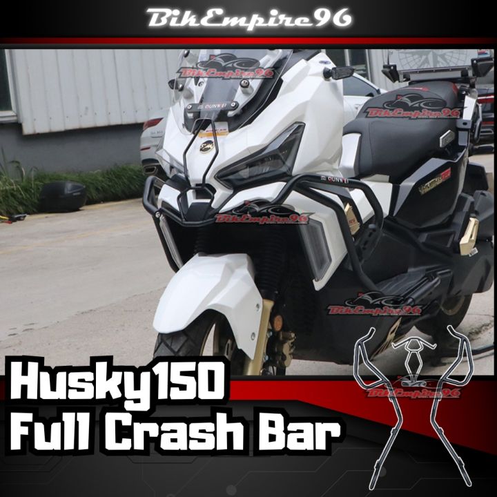 Husky150 Full Crash Bar Crash Bar Frame Perfect Welding Black steel ...