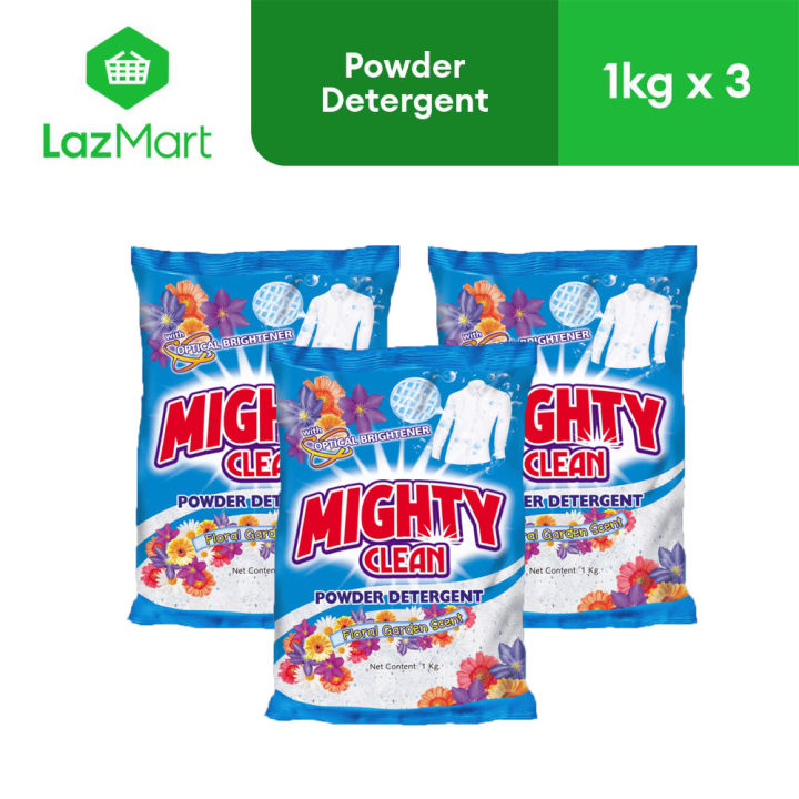 Mighty Clean Detergent Powder Original with Optical Brightener Blue 1KG ...