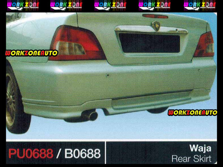 B0688 Proton Waja Fiber Rear Skirt Body kit Bodykit | Lazada