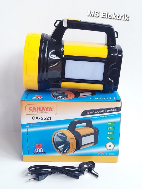 Senter Cas / Charge Jumbo 7 watt + 21 SMD LED Merk CAHAYA CA-5521 ...