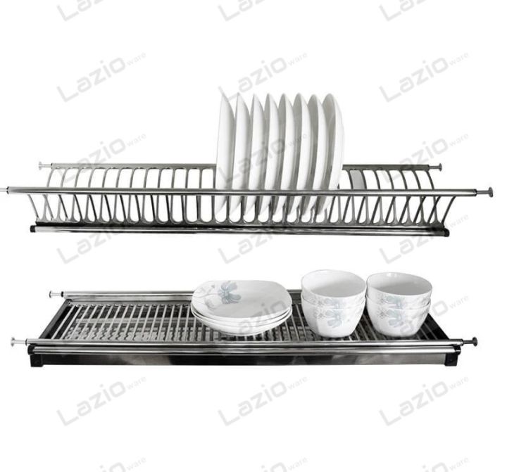 Stainless Steel 201 Kitchen Hanging Dish Rack Cabinet Top and Bottom ...