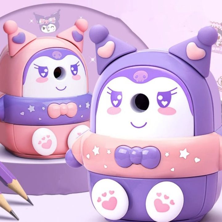 HUANG Tự động đi vào chì Máy mài bút chì kuromi Sức chứa lớn Dễ thương ...