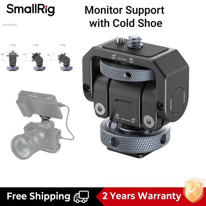 SmallRig Camera Monitor Mount with Cold Shoe Swivel 360° and Tilt 180 ...