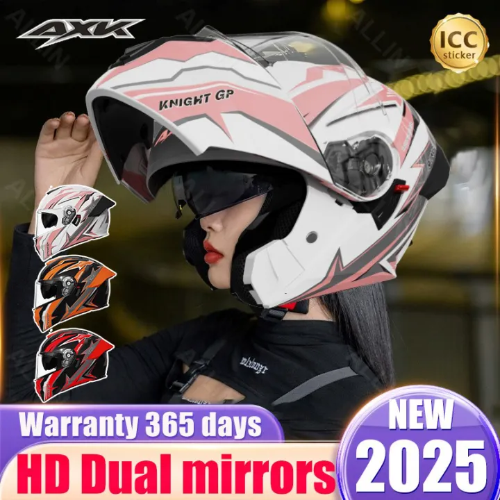 AXK Knight GP Modular Motorcycle Helmet with Detachable Ear Liner, Dual ...