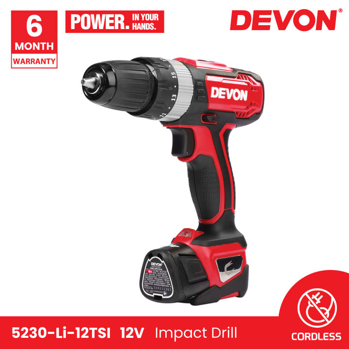 DEVON 5230-Li-12TSI 12V Lithium-Ion Cordless Hammer Drill | Lazada