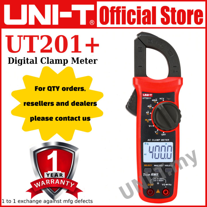 UNI-T UT201+ 400A Digital Clamp Meter | Lazada