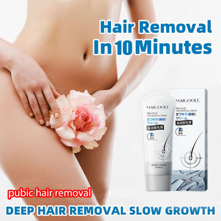 Madeline Sea Mud Hair Removal Cream 80g Painless Gentle Growth Inhibition Hair Removal Cream 15 ...
