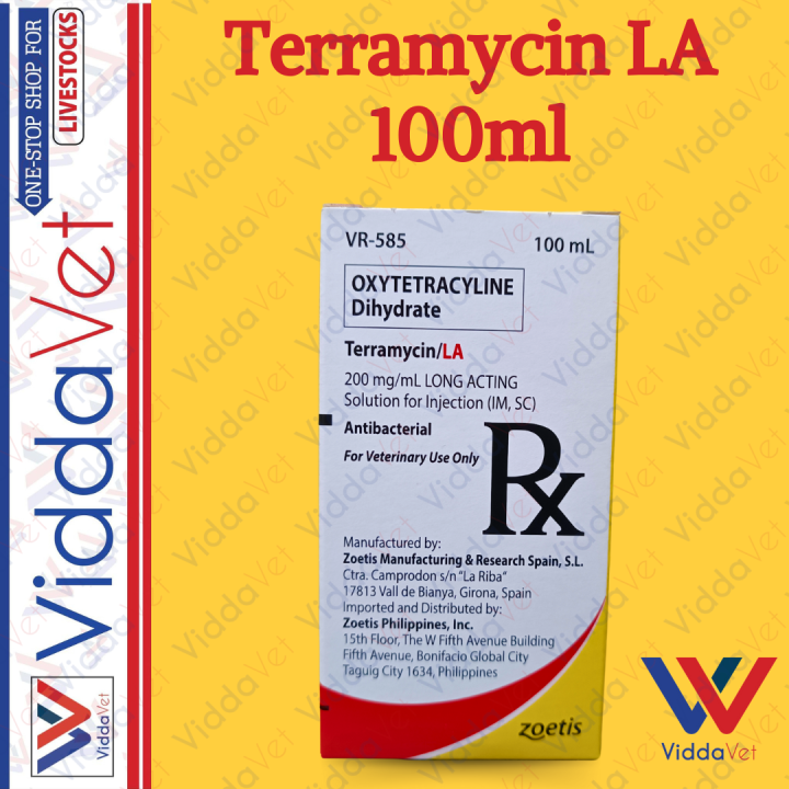 Terramycin La 100ml for animals from zoetis oxytetracycline injectable ...