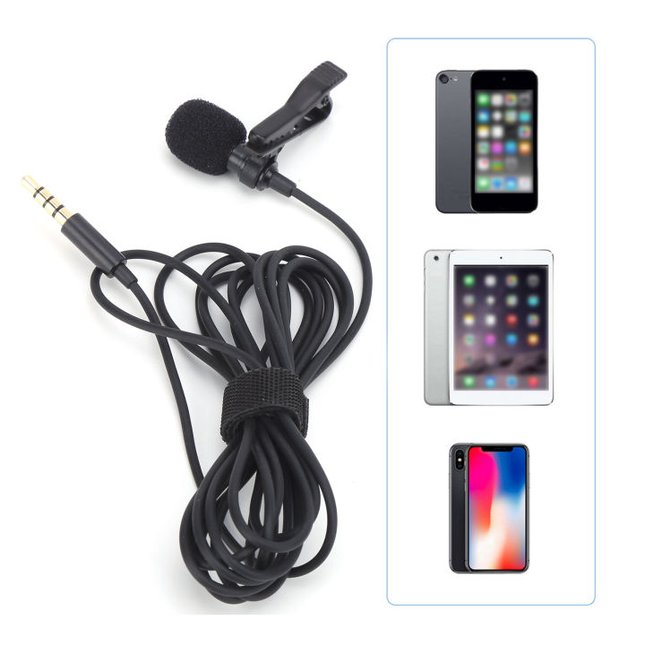 Lav Mic Mini Noise‑Reducing Omnidirectional Wired Lavalier Microphone ...
