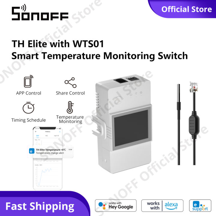 SONOFF TH Elite WiFi Temperature Switch Sensor Smart Monitoring Switch ...