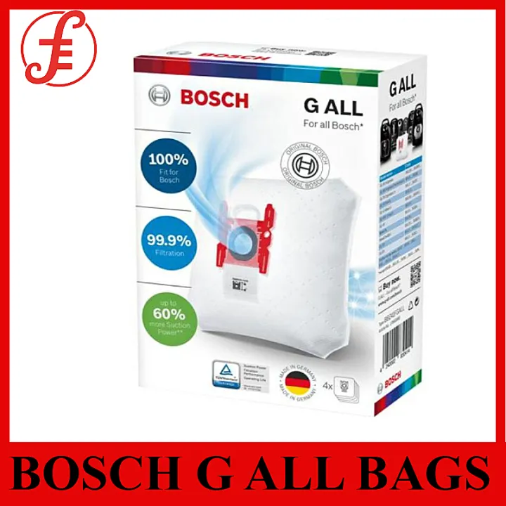 Bosch Type G MegaFilt SuperTEX Vacuum Cleaner Bags (4 Bags) | Lazada ...