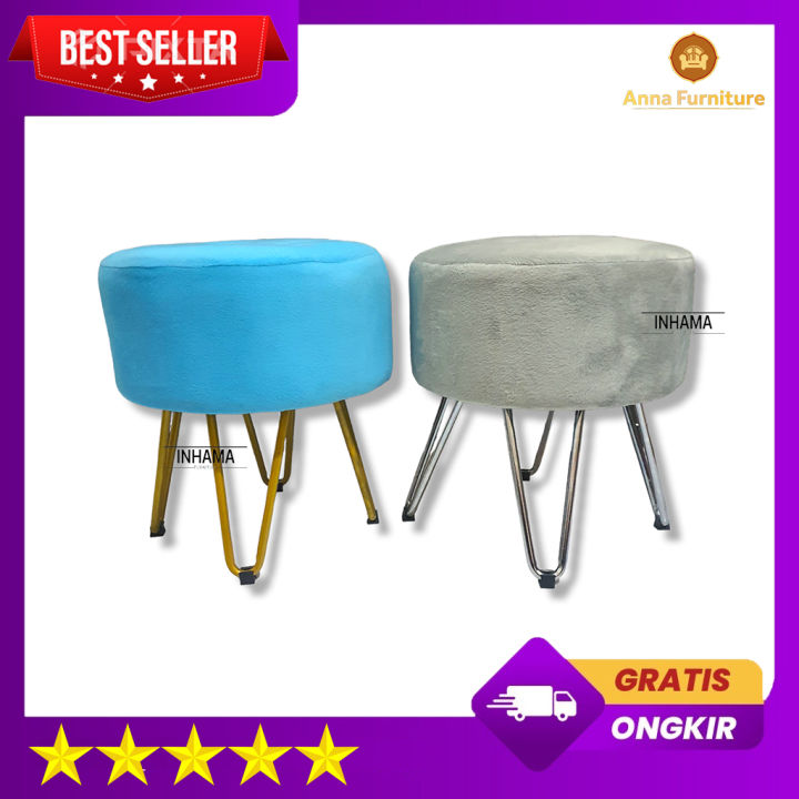 SOFA STOOL/ KURSI MINIMALIS KAKI BESI BERKUALITAS ( HARGA 1 PCS ...