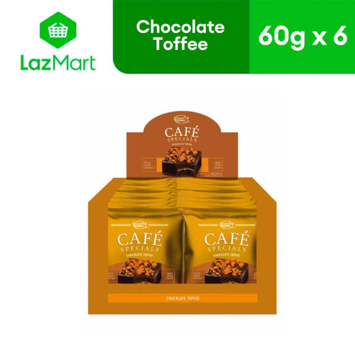 Lemon Square Cafe Specials Chocolate Toffee 60g x 6 [Expiry on February ...