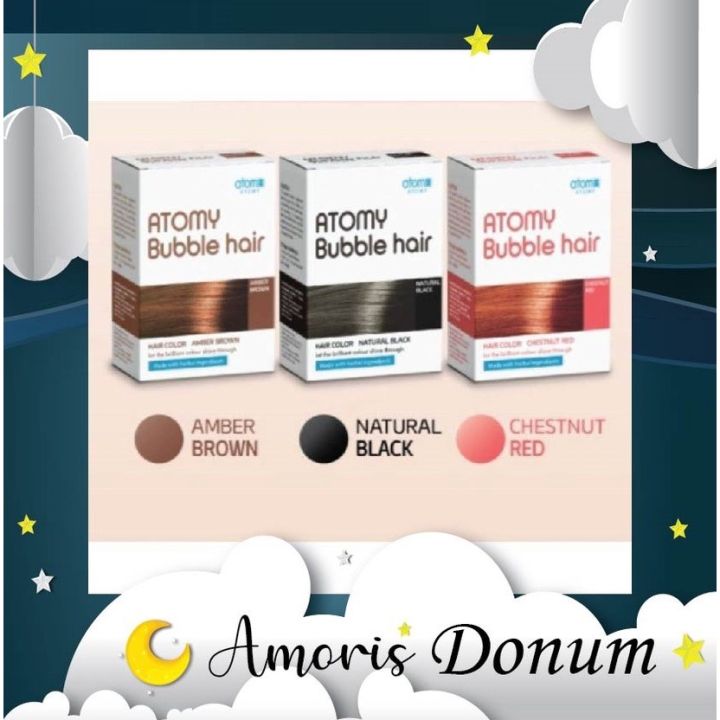 Atomy Bubble Hair Color Cream 艾多美泡沫染发剂 (Natural Black / Amber Brown ...