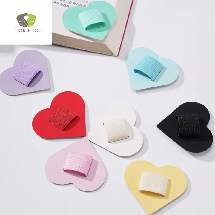 NOBLE YOU Love Shaped Round Pen Holder Elastic Loop Self-adhesive ...