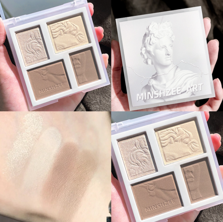 MINSHZEE Contour Palette Highlight Shadow Powder 彩妆高光修容盘 | Lazada