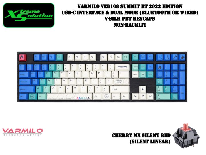 Varmilo VED108 Summit BT 2022 Edition - USB-C Interface & Dual Mode ...