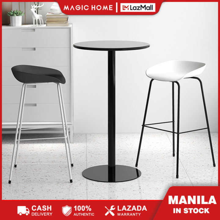 Magic Home Coffee Table High 102cm Round Nordic Bar Cafe Milk Tea Shop ...