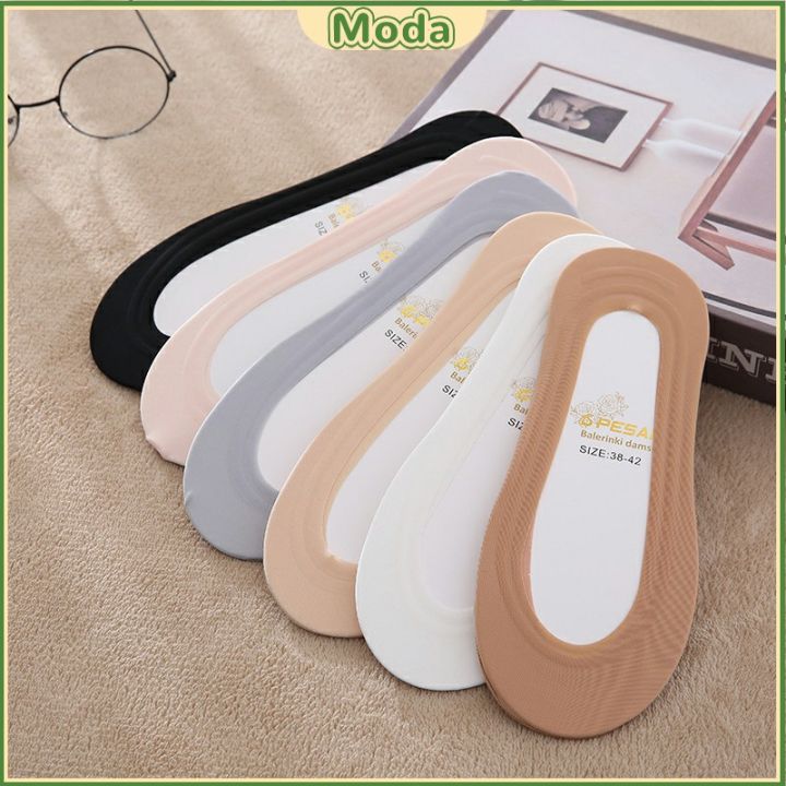 Moda Summer Thin Sock Silicone Antiskid Socks Ice Silk Socks Seamless ...