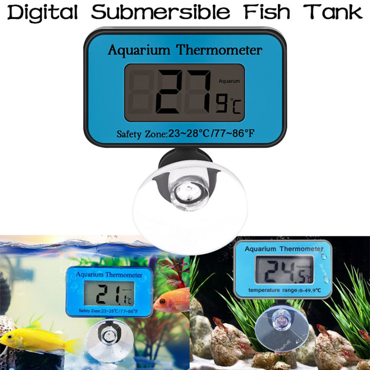 Digital Submersible Fish Tank Aquarium LCD Thermometer Temperature ...
