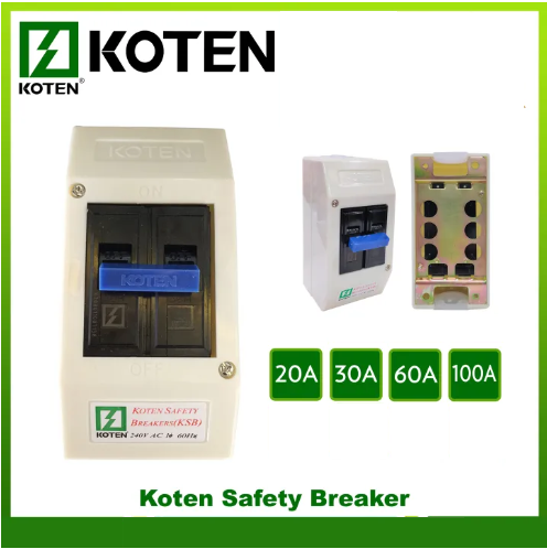 -EASYLITE-KOTEN 2 POLE SAFETY BREAKER WITH HOUSING (20A,30A,60A,100A) | Lazada PH