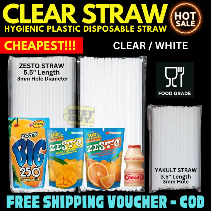 Thin Clear Straw - Zesto Yakult Straw Mallow Pop | Lazada PH