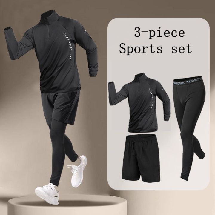 Men's Quick-Dry Training Sportswear Set – Ice Silk Dri-Fit Running ...