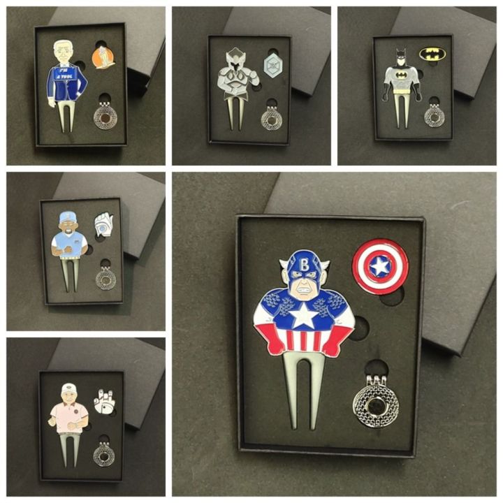 CC SP Ball Marker Golf Marker Set Hat Clip Green Fork Anime Golf Cap ...