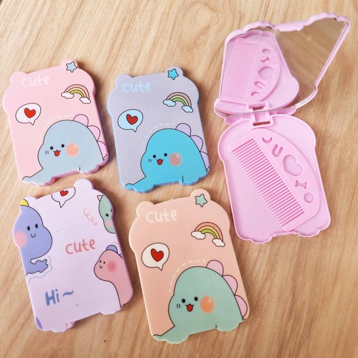 KACA RIAS LIPAT SET SISIR KOREA PORTABLE / KACA LIPAT / CERMIN LIPAT ...