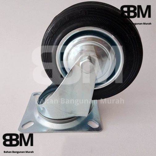 Roda Trolly Hidup 3 Inch / Roda Karet Hidup Set 3 Inch / Roda Kastor ...