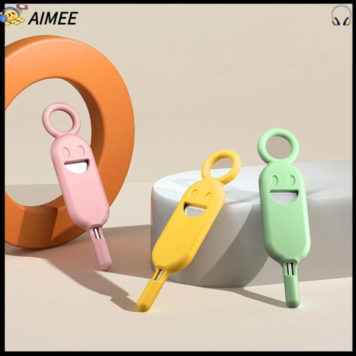 AIMEE 2 in 1 เข็มถอดซิมการ์ด พร้อมตัวยึดป้องกัน ป้องกันการสูญหาย กล่อง ...