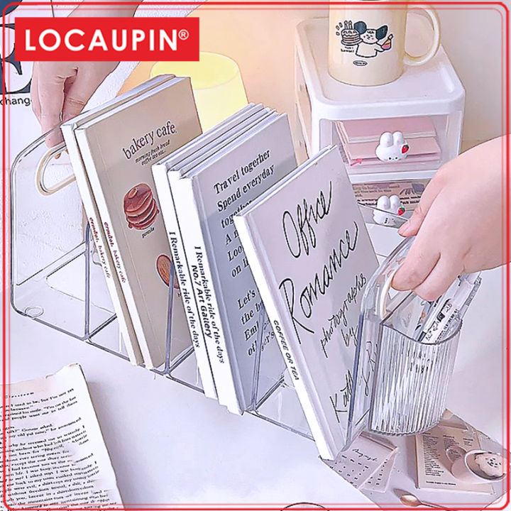 Locaupin Shelf Small Bookcase Desktop Book Organizers and Mini ...