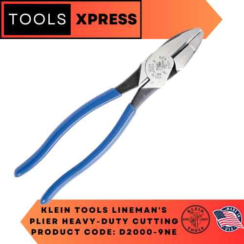 Klein Tools Lineman's Plier Heavy-Duty Cutting [D2000-9NE] | Lazada PH
