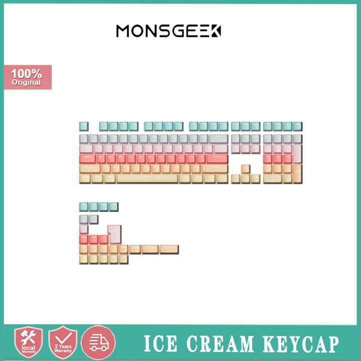 Akko Monsgeek Rainbow/Ice Cream Keycap Set 132-Key OEM Profile Full ...