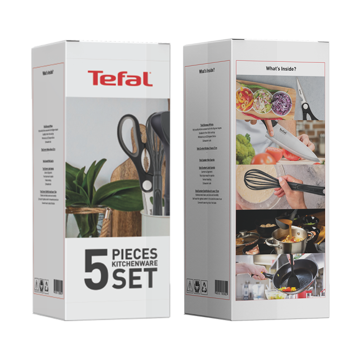 Tefal Kitchenware 5 PCS - Utensils (Wok spatula + Ladle Spatula ...