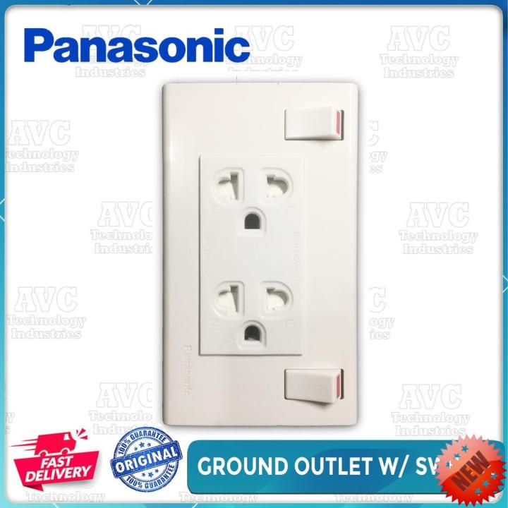Panasonic Grounding Duplex Universal Receptacle with Safety Shutter and ...