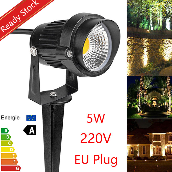 【Ready Stock】5W Lawn Light EU Plug IP65 Waterproof Garden Floodlight 5W ...