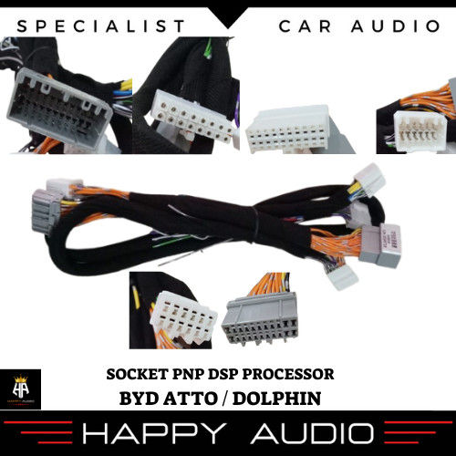 Socket PNP DSP Processor For Mobil BYD ATTO / DOLPHIN BYD M6 Soket Plug ...